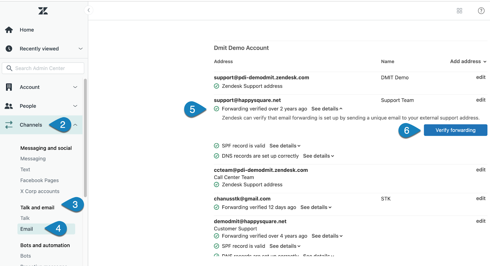 ขั้นตอนการตรวจสอบ Forwarding email ของฝั่ง Zendesk – บริษัท ดีมีเตอร์ ...
